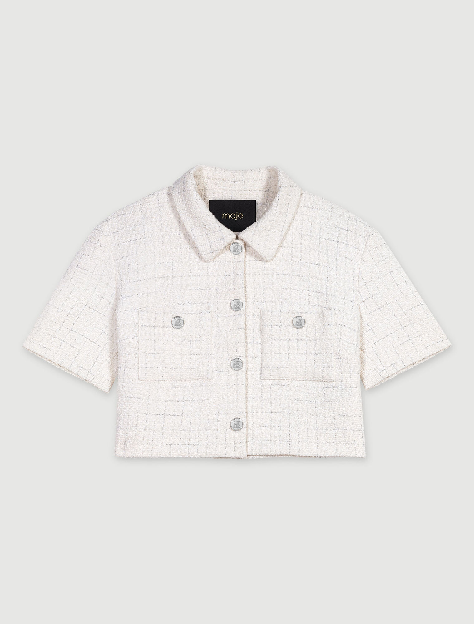 Tweed crop top - Tweed jackets | Maje