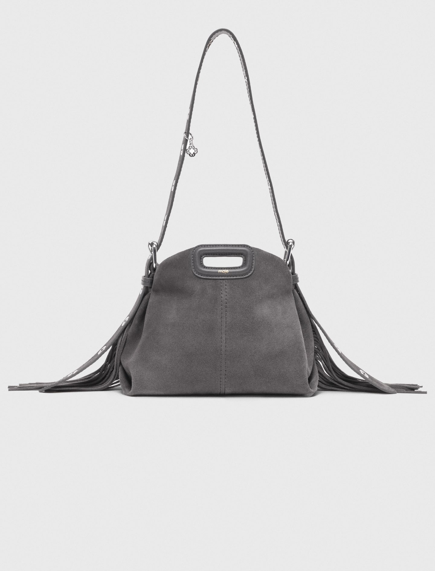 Miss M mini suede bag Black / Gray for Women | Maje