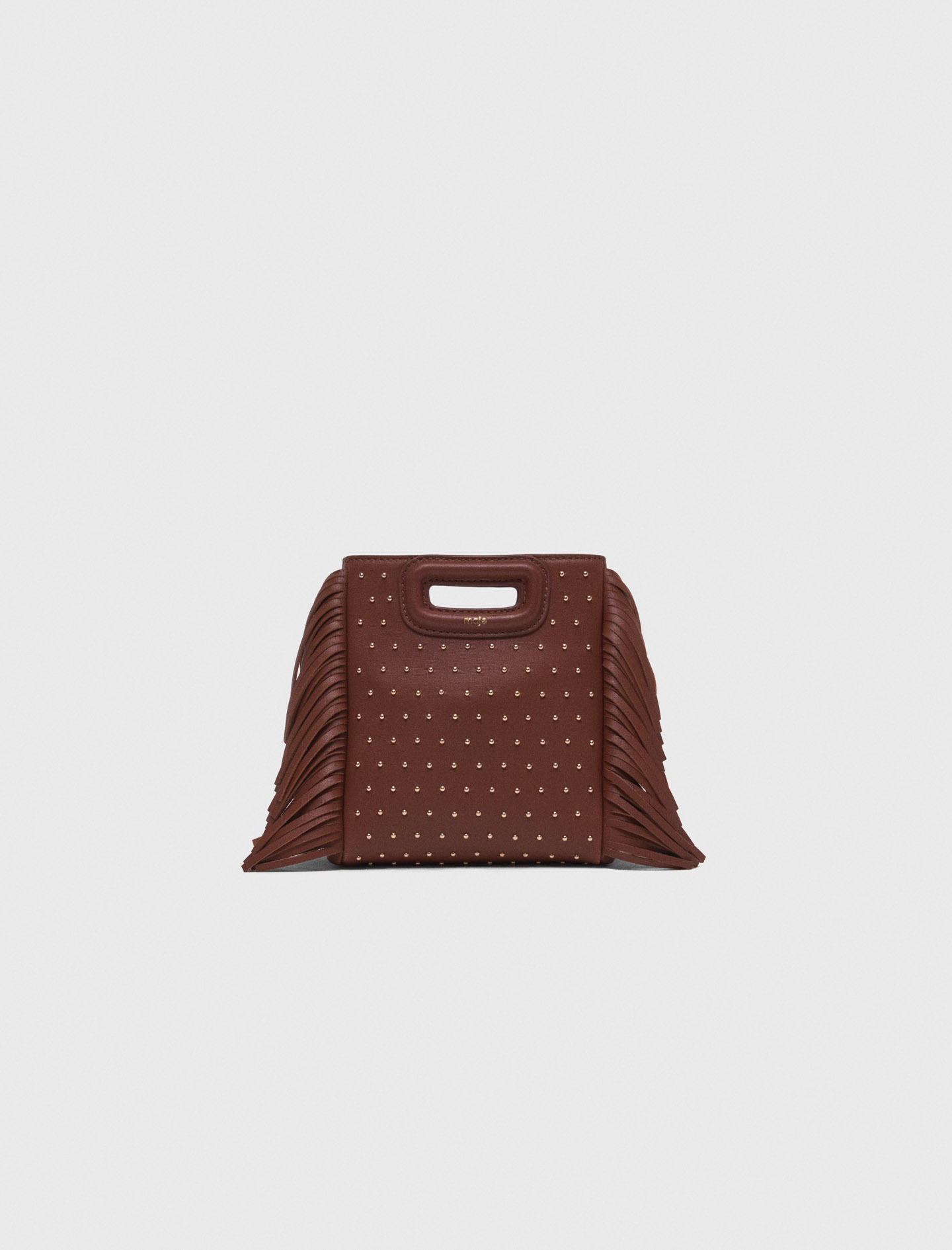 Leather M mini bag with studs - M bags | Maje
