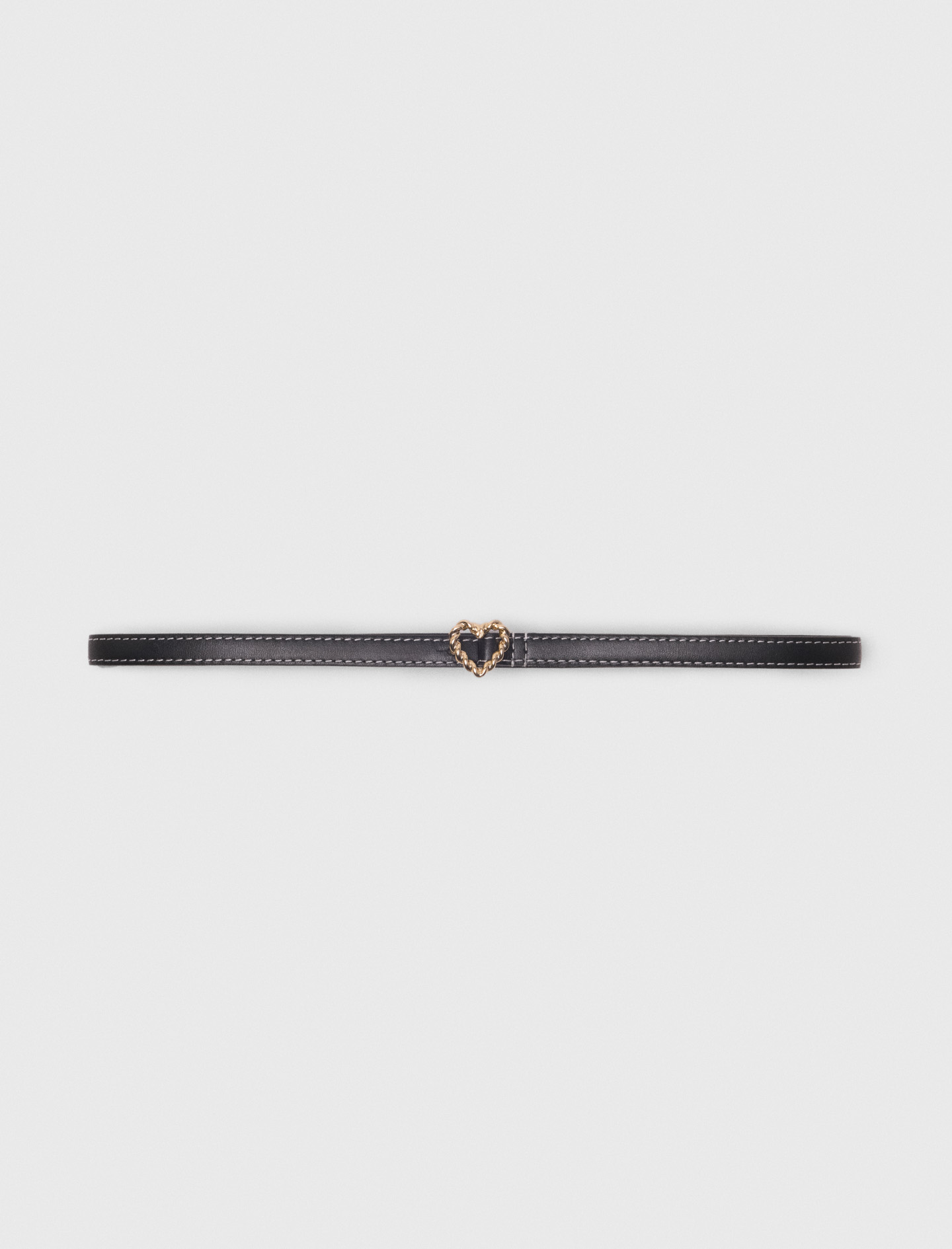 Slim heart belt Black / Gray for Women | Maje