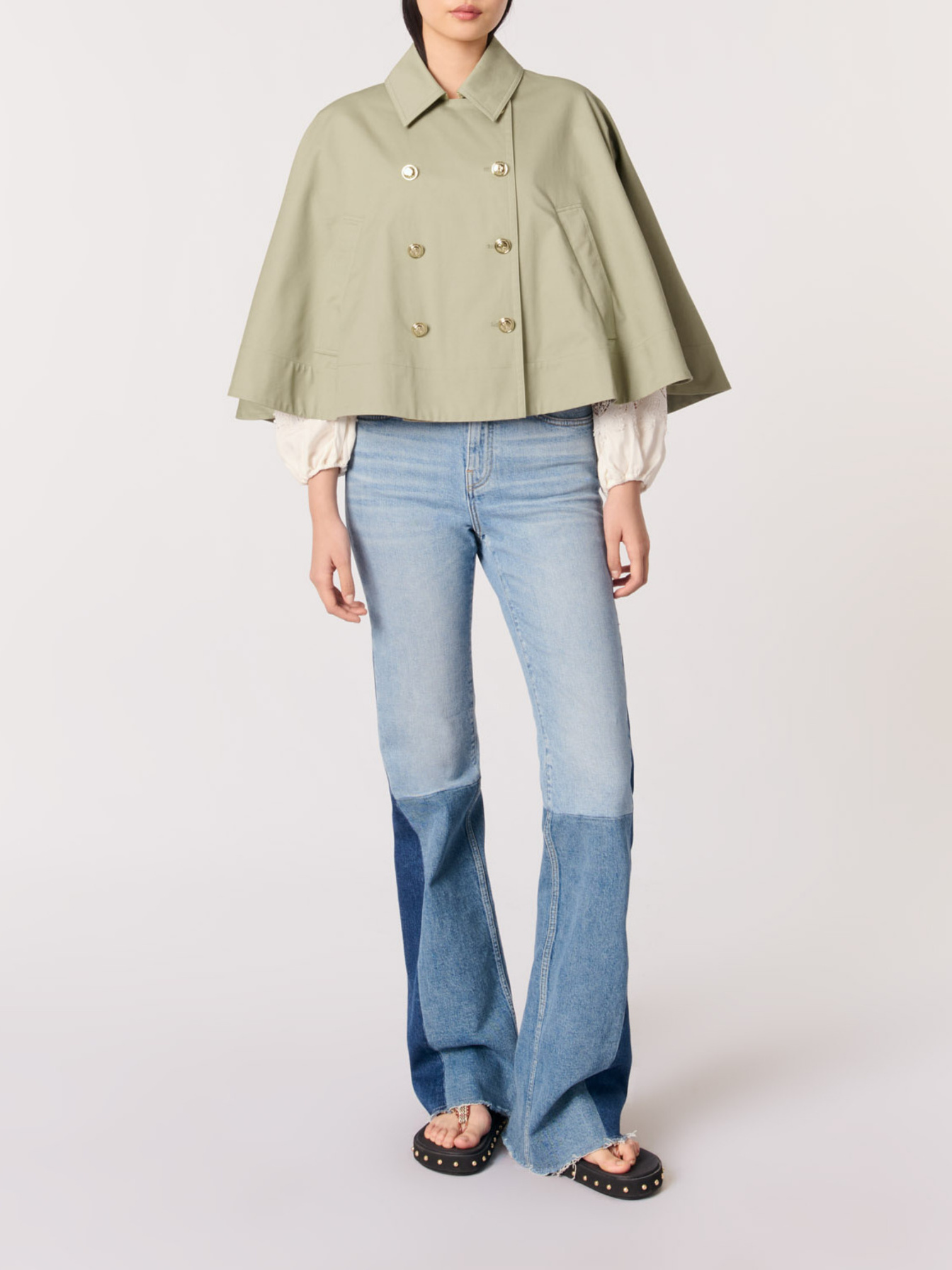 Short cape-effect trench coat - Short coats | Maje