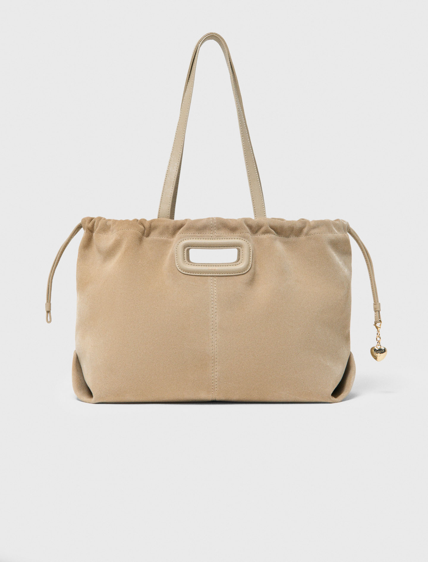 Suede Milpli tote bag Brown for Women | Maje