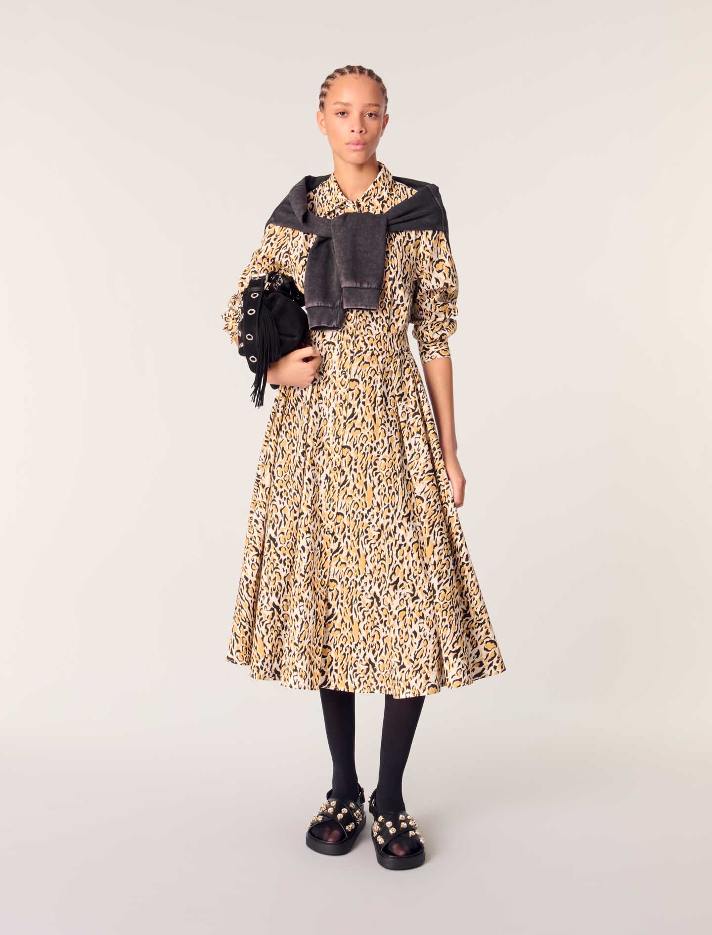 Leopard print midi dress - Maxi dresses | Maje